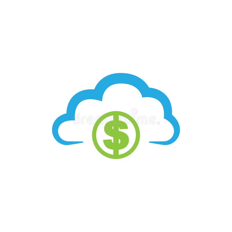 Cloud Finance Logo Vector Icon Illustration Stock Vector - Illustration ...