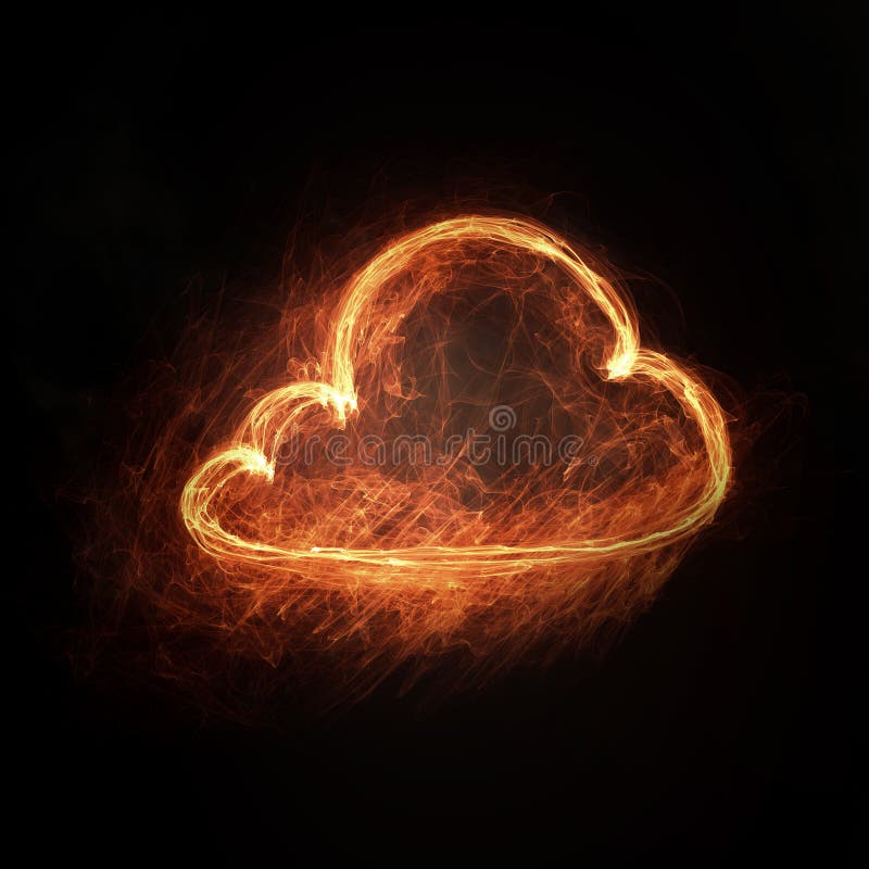 Cloud fire sign stock image. Image of graphic, connection - 63703681