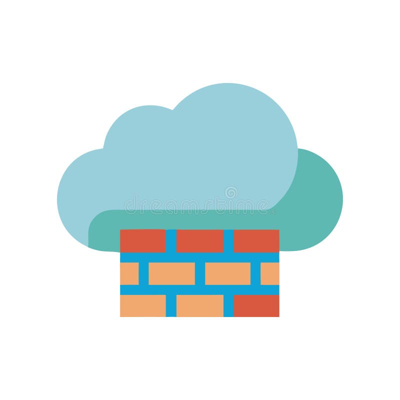 Cloud Firewall Security Icon Stock Vector - Illustration of security ...