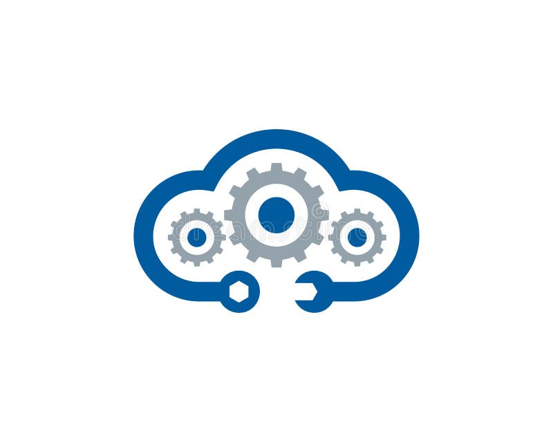 Cloud Fix and Repair Icon Logo Design Element Stock Vector ...