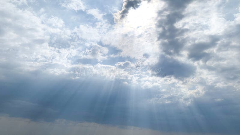 Cloud with Flash of Sunshine on the Sky. Nature Beauty Concept. Stock ...