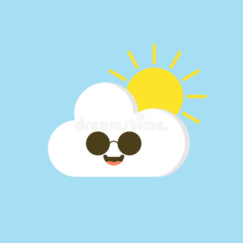 Cloud Flat Design Vector Illustration Stock Vector - Illustration of ...