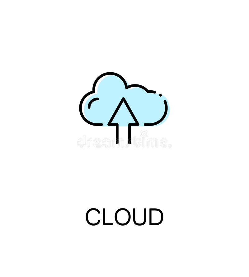 Cloud flat icon stock vector. Illustration of icon, gray - 85612639
