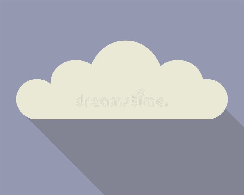 Cloud. Flat with Shadows. Vector Stock Illustration - Illustration of ...