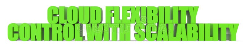 Cloud Flexibility Control with Scalability, 3d Text Stock Illustration ...