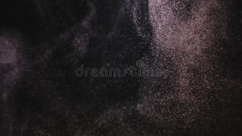 Cloud of Floating Dust Particles Shimmering in Rays of Studio Light on ...