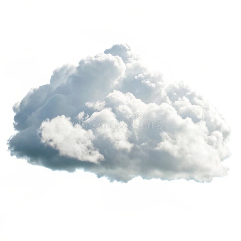 Cloud Floating Isolated on Transparent Background Stock Illustration ...