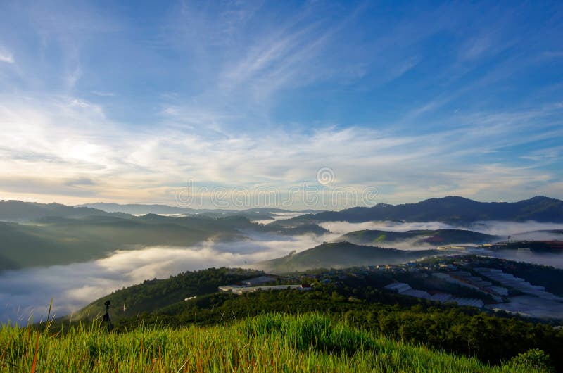 On the Cloud,Fog on the Mountain,Mist Over the Mountains Stock Image ...