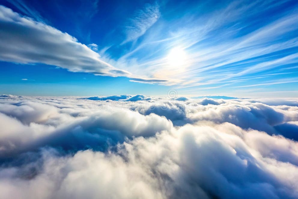 Cloud Fog White on Sky. Cloud Fog White on Blue Sky Stock Illustration ...