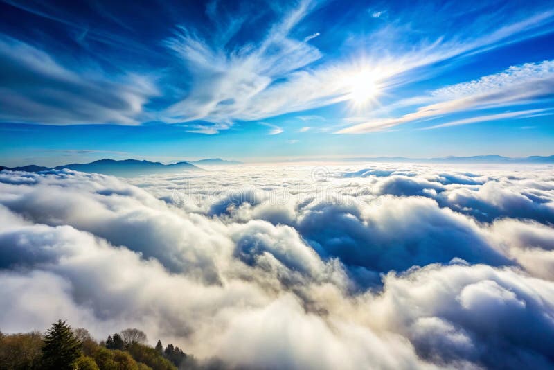 Cloud Fog White on Sky. Cloud Fog White on Blue Sky Stock Illustration ...