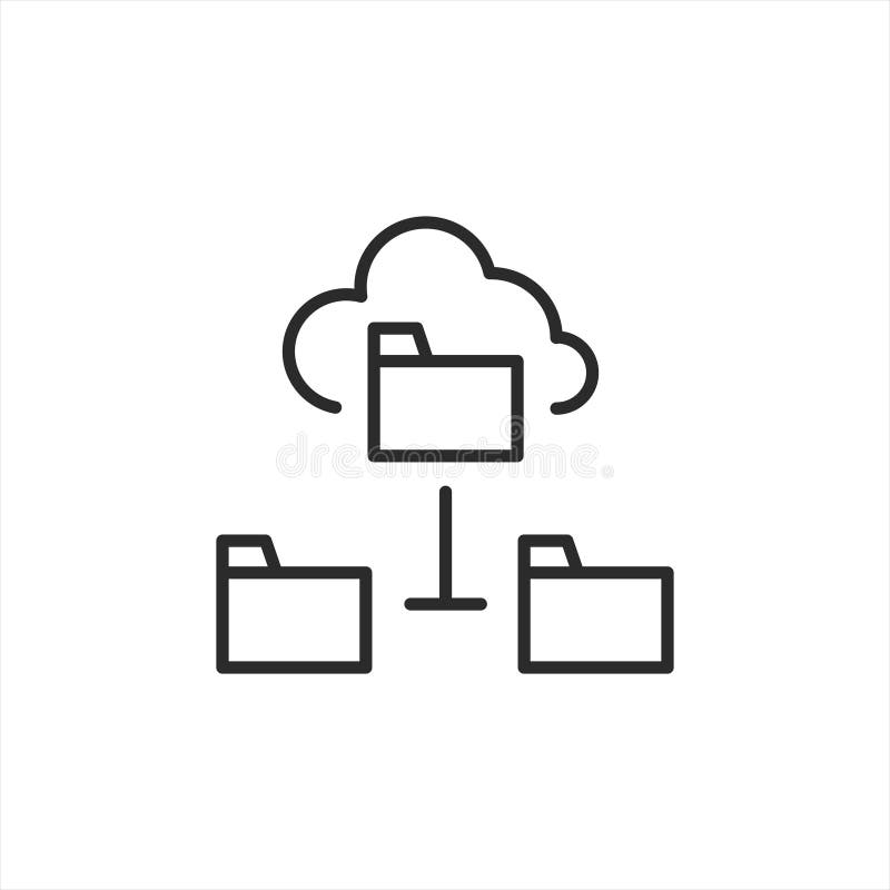 Cloud Folder 3d Rendering Isometric Icon. Stock Vector - Illustration ...