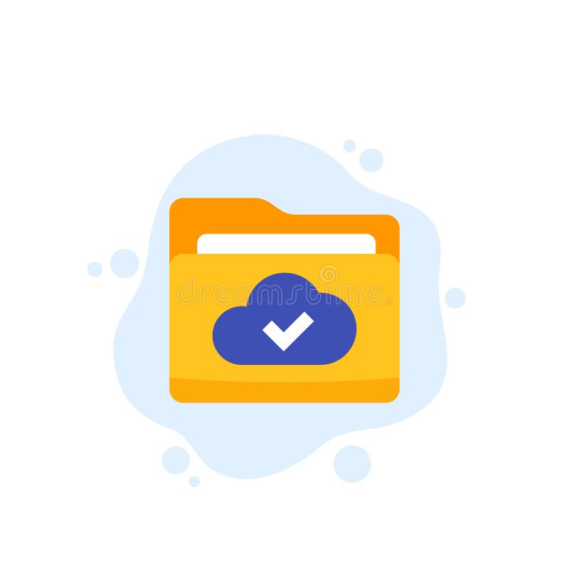 Cloud Folder 3d Rendering Isometric Icon. Stock Vector - Illustration ...
