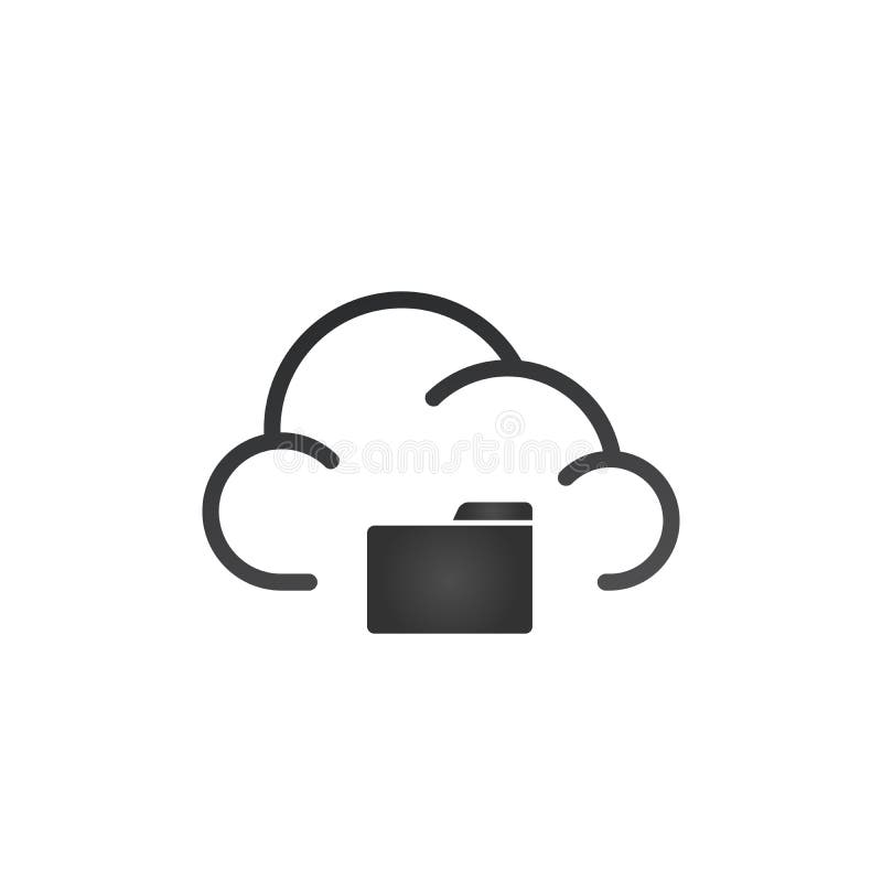 Cloud Folder 3d Rendering Isometric Icon. Stock Vector - Illustration of icon, element: 262158417