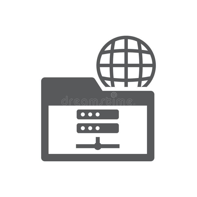 Cloud Folder Icon - Database Document Folder Icon - Server Storage Folder Icon Stock Vector ...
