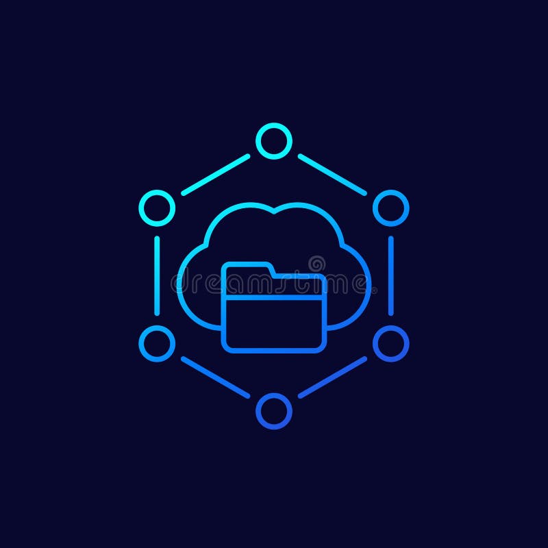 Cloud Folder 3d Rendering Isometric Icon. Stock Vector - Illustration ...