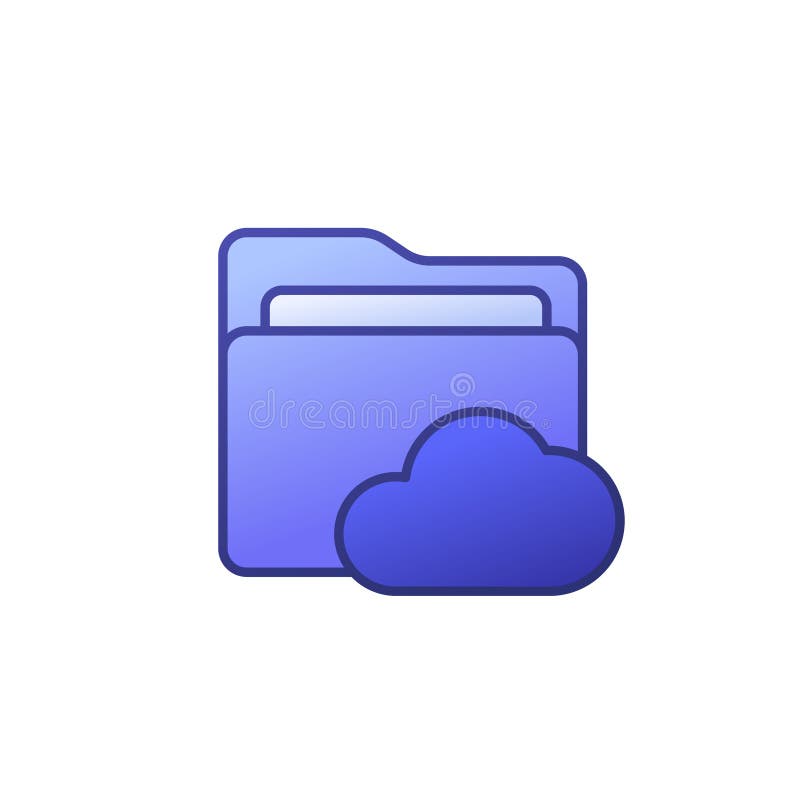 Cloud Folder 3d Rendering Isometric Icon. Stock Vector - Illustration ...