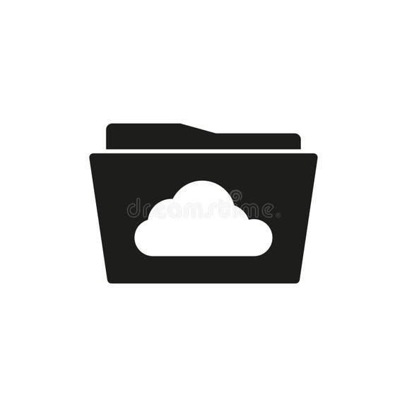 Cloud Folder Icon. Vector Illustration. EPS 10 Stock Vector ...