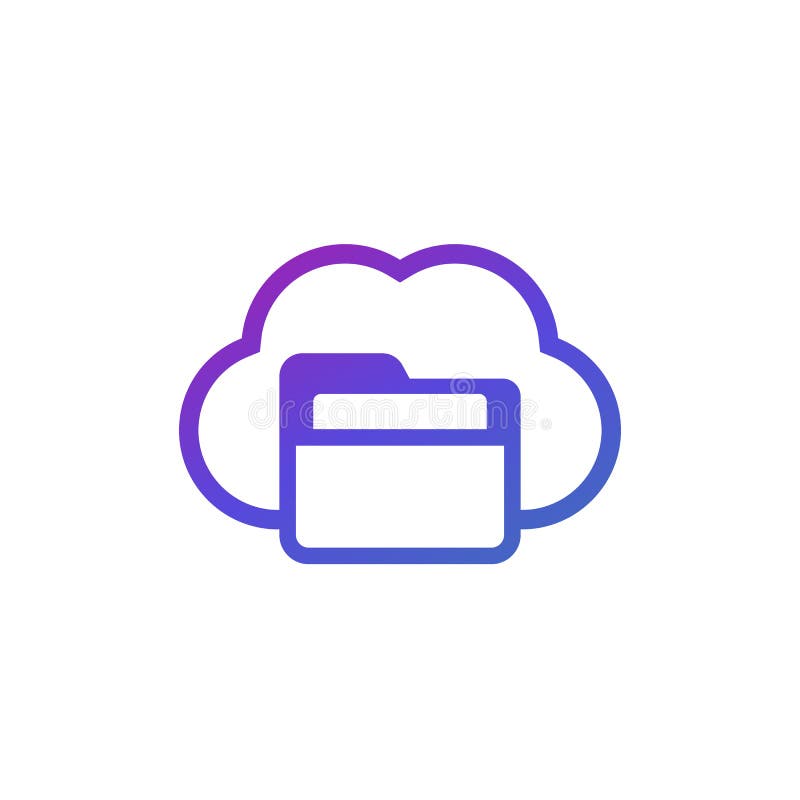 Cloud Folder Icon stock vector. Illustration of symbol - 226190816