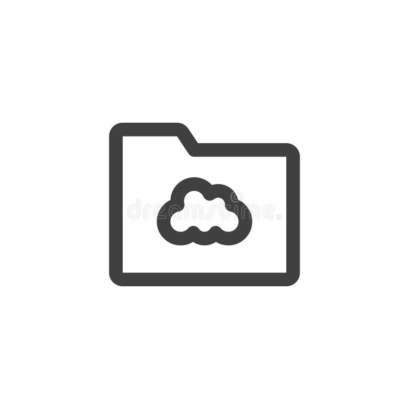 Cloud Folder 3d Rendering Isometric Icon. Stock Vector - Illustration ...