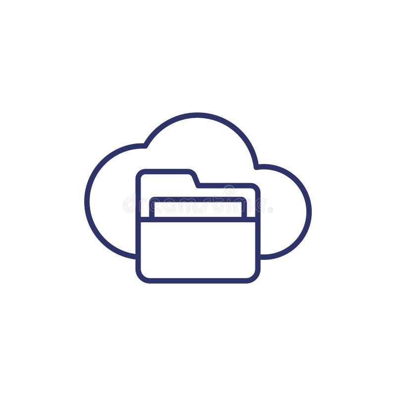 Cloud Folder 3d Rendering Isometric Icon. Stock Vector - Illustration ...