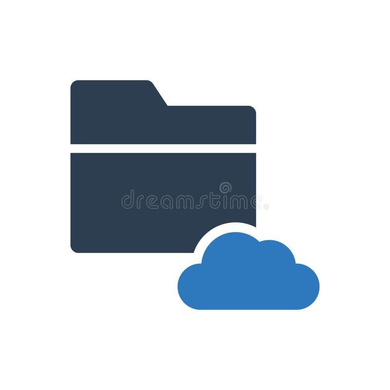 Cloud folder share icon stock vector. Illustration of document - 361066332