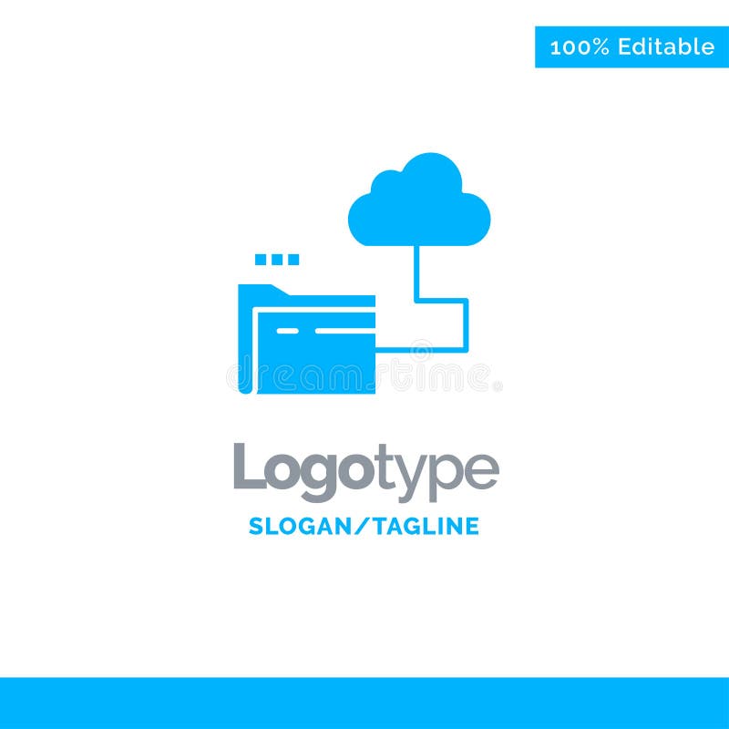 Cloud, Folder, Storage, File Blue Business Logo Template Stock Vector ...