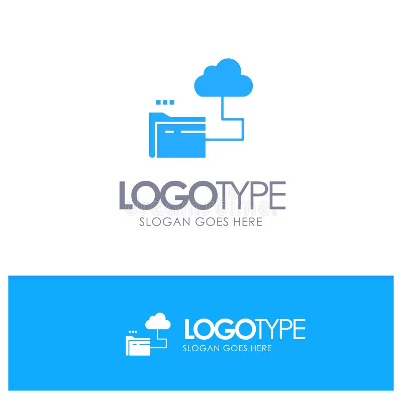 Cloud, Folder, Storage, File Blue Logo Vector Stock Vector ...