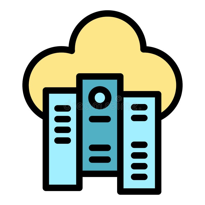 Cloud File Storage Icon, Simple Style Stock Vector - Illustration of ...