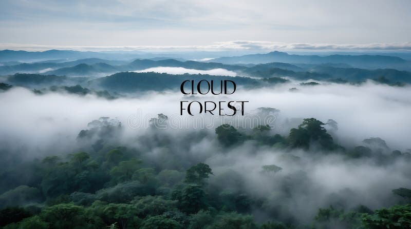 Cloud Forest Draped in Mist at Dawn Reveals Layers of Lush Greenery and Distant Mountains Stock ...