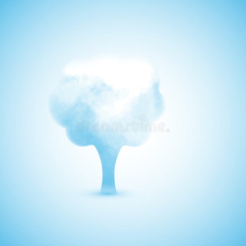 Cloud in the Form of a Tree Stock Vector - Illustration of ...