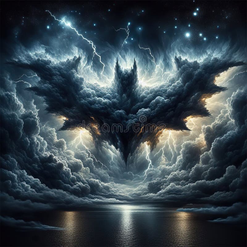 Cloud Formation Depicting the Batman Logo in the Storm Stock ...