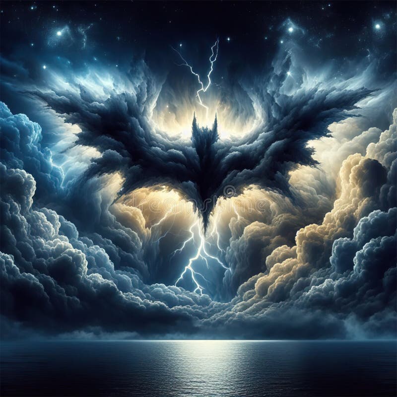 Cloud Formation Depicting the Batman Logo in the Storm Stock ...