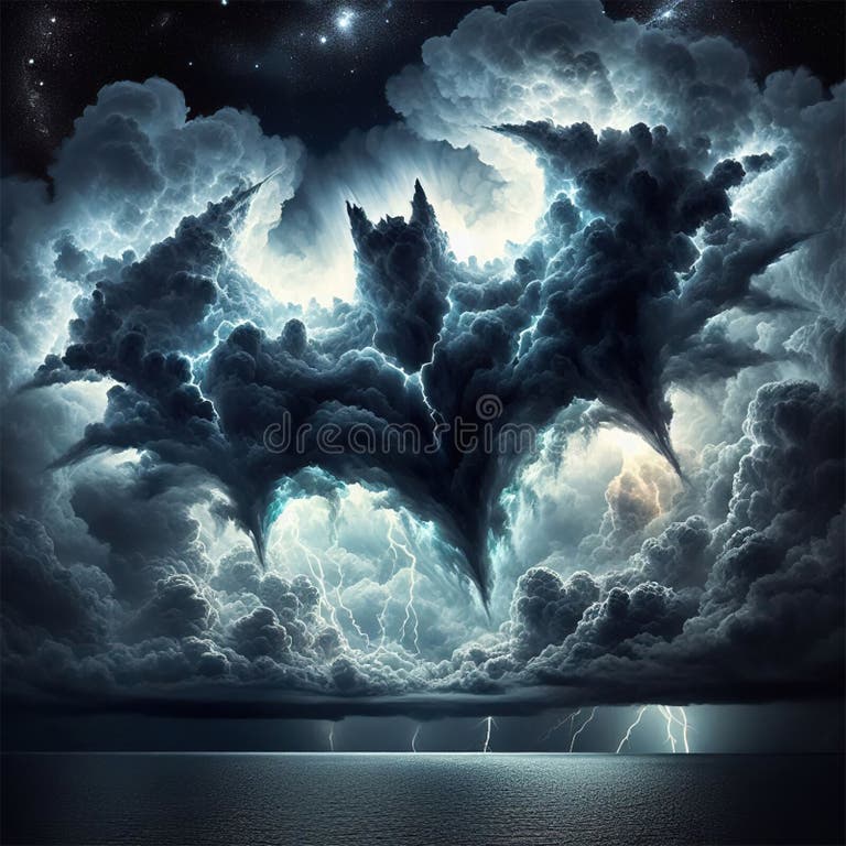 Cloud Formation Depicting the Batman Logo in the Storm Stock ...
