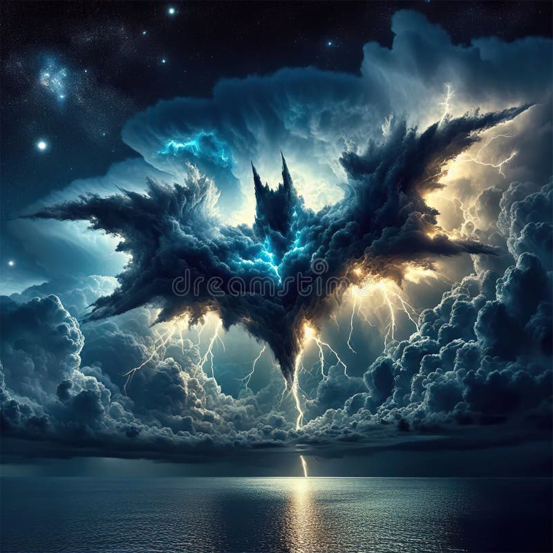 Cloud Formation Depicting the Batman Logo in the Storm Stock ...
