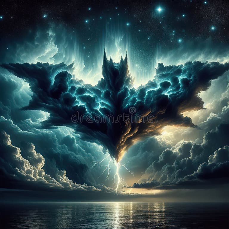 Cloud Formation Depicting the Batman Logo in the Storm Stock ...