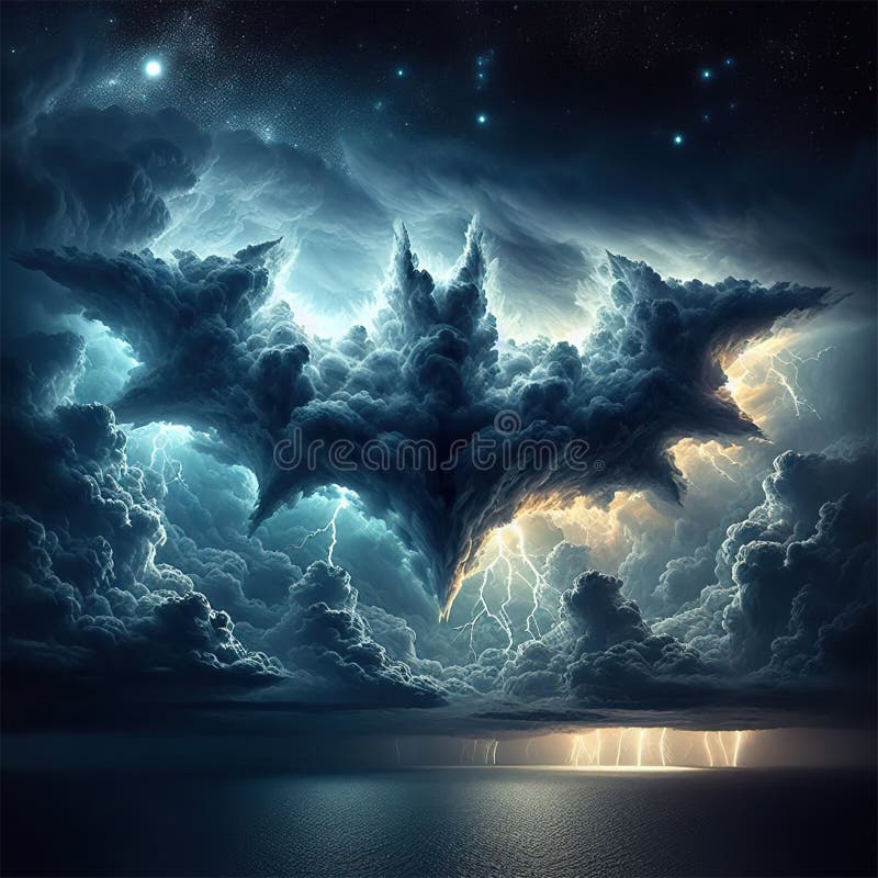 Cloud Formation Depicting the Batman Logo in the Storm Stock ...