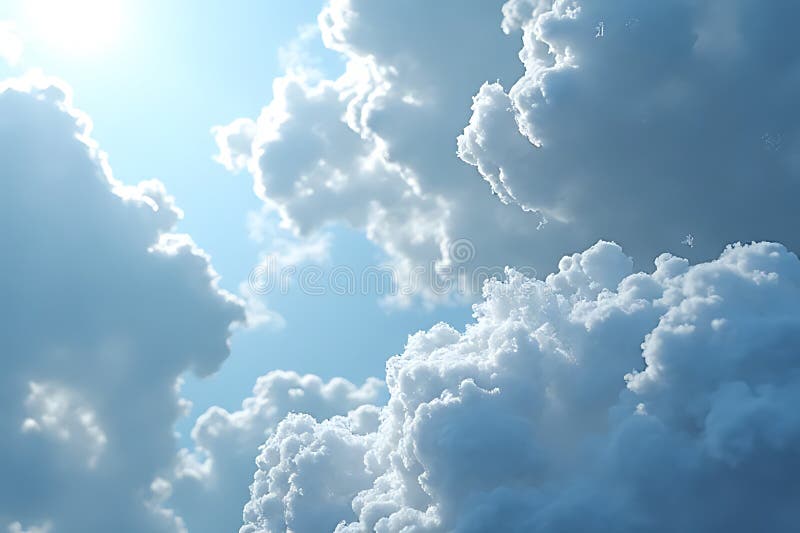 Cloud Formation Overhead Nature Scene Digital Art Bright Sky High Angle ...