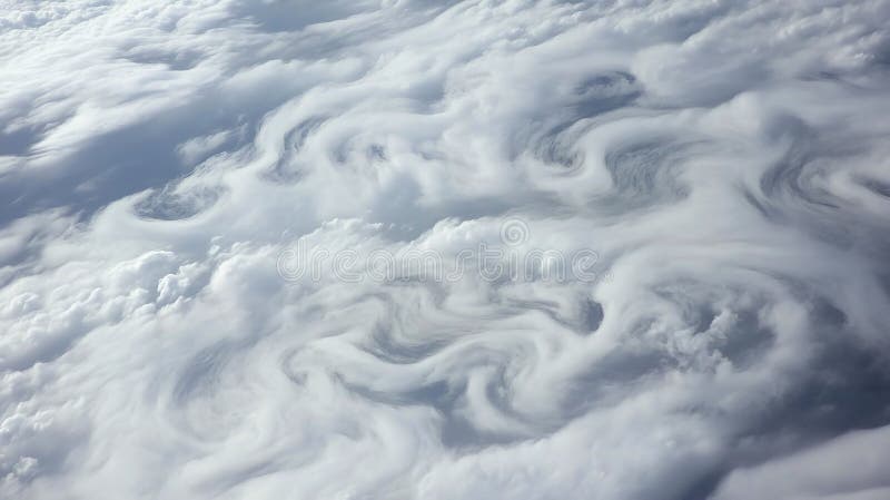 Cloud Formation Patterns Viewed from Above Creating Marble-like Swirls ...