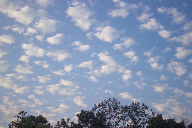 Cloud Formations Above the Blue Sky Stock Photo - Image of phenomenon ...