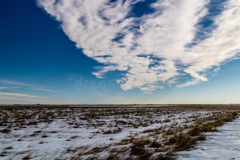 Cloud Formations Over a Field. Vulcan County,Alberta,Canada Stock Photo ...