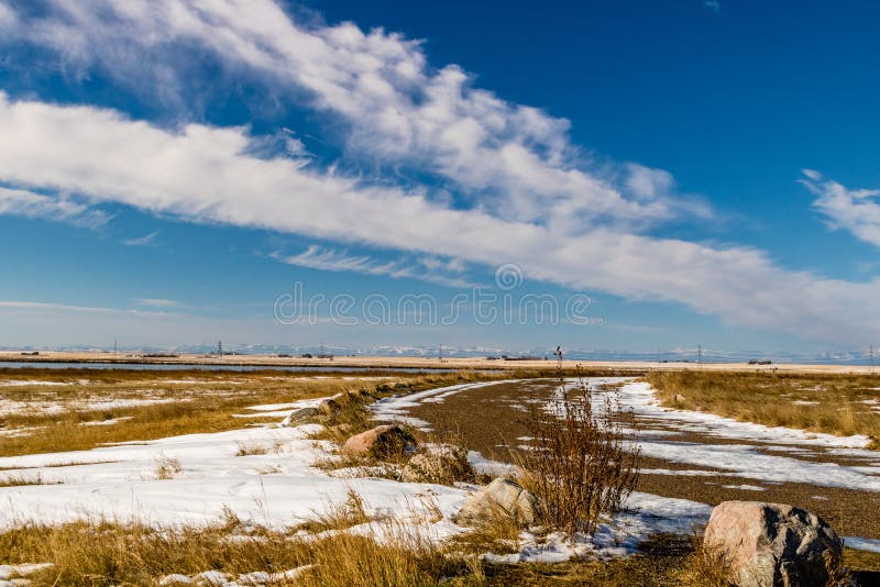 Cloud Formations Over a Field. Vulcan County,Alberta,Canada Stock Photo ...