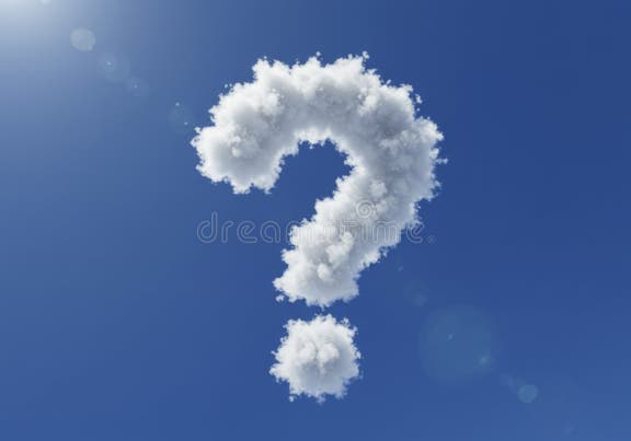 Cloud Forming Question Mark in Blue Sky Asking Questions Stock ...