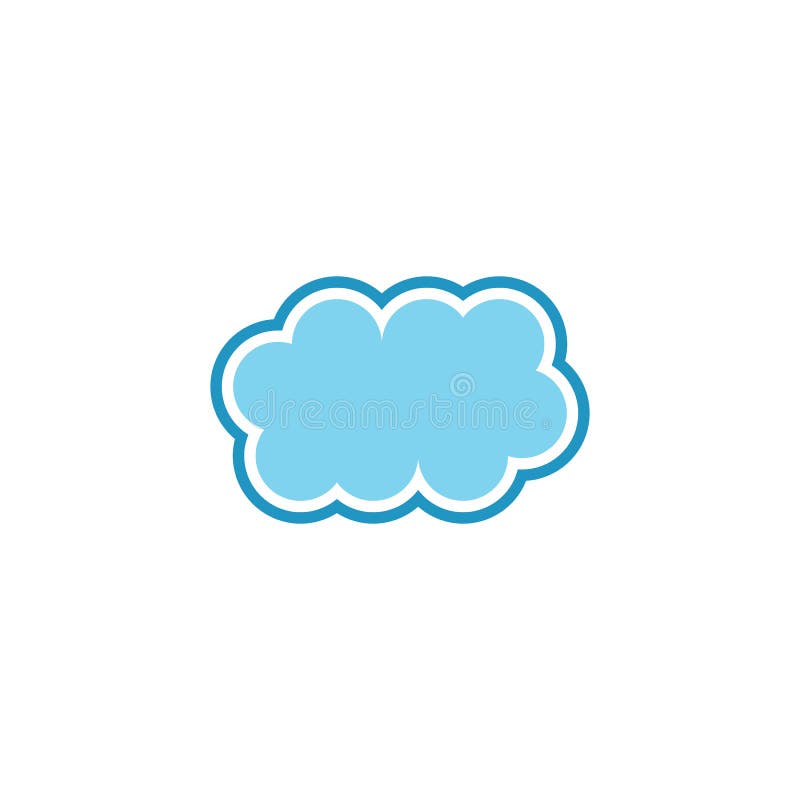 Cloud Frame Text Box Vector Design Element Illustration Stock Vector ...