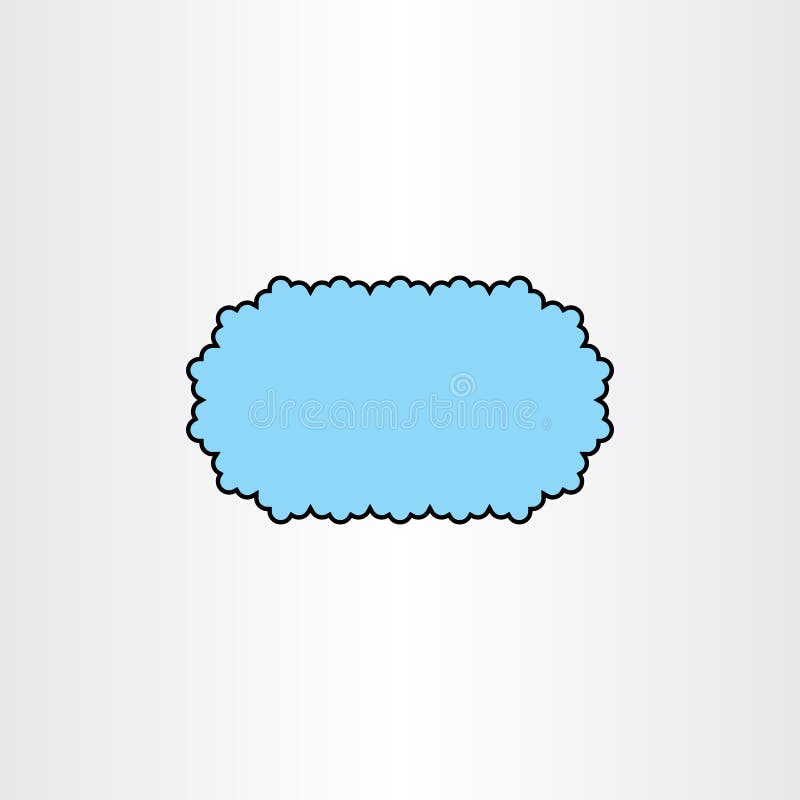 Cloud Frame Text Box Vector Design Element Illustration Stock Vector ...