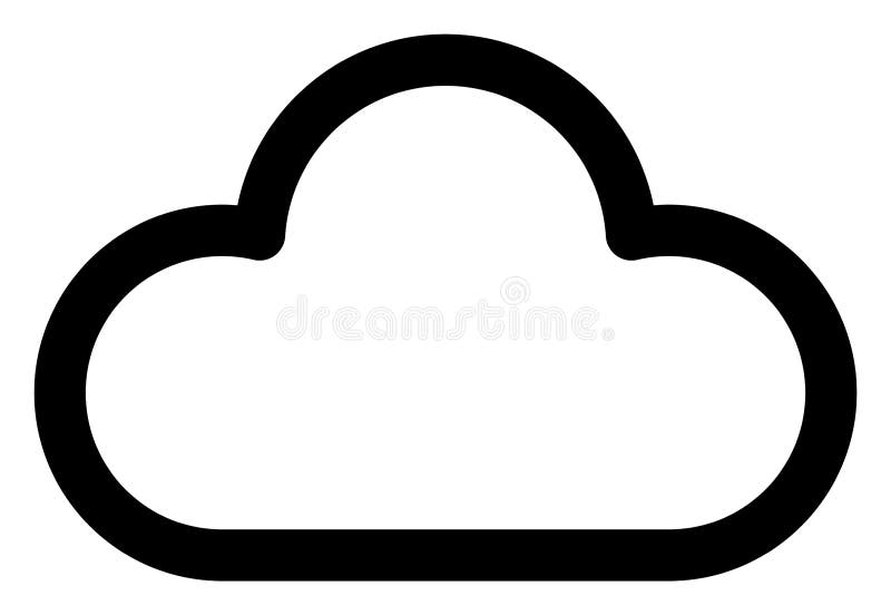 Vector Cloud Frame Icon Illustration Stock Vector - Illustration of ...