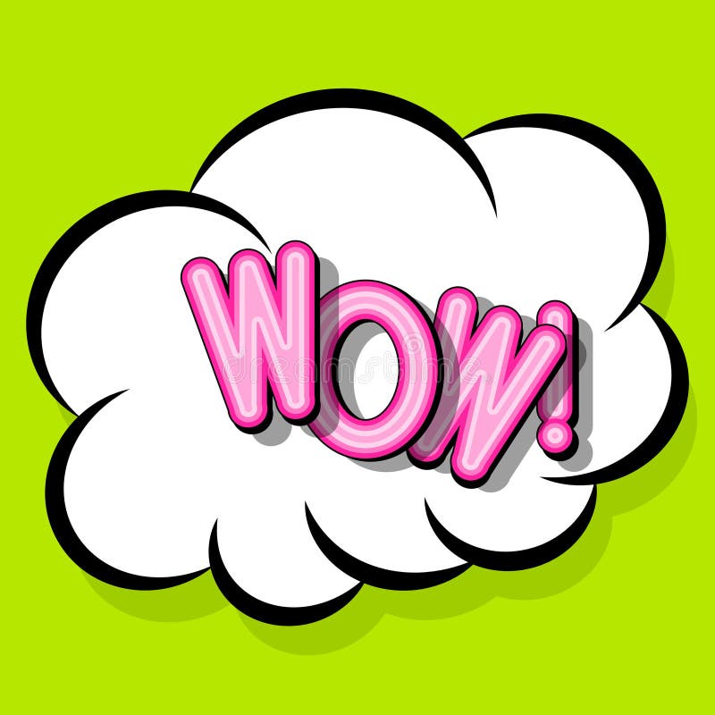 Cloud Frame for Wow Expression, Popart Speech Bubble Stock Vector ...