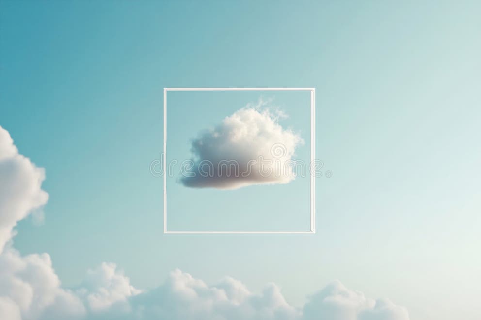 Cloud framed in blue sky stock photo. Image of atmosphere - 348078724