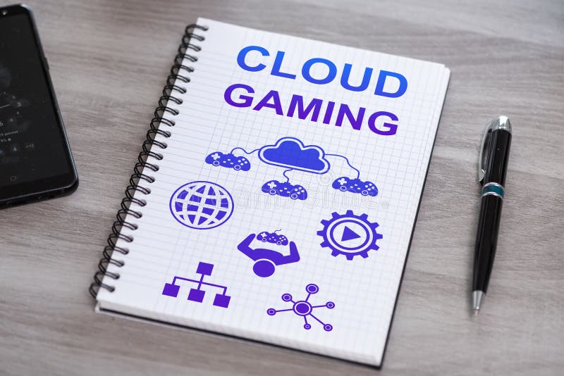 Cloud Gaming Concept Notepad Stock Photos - Free & Royalty-Free Stock ...