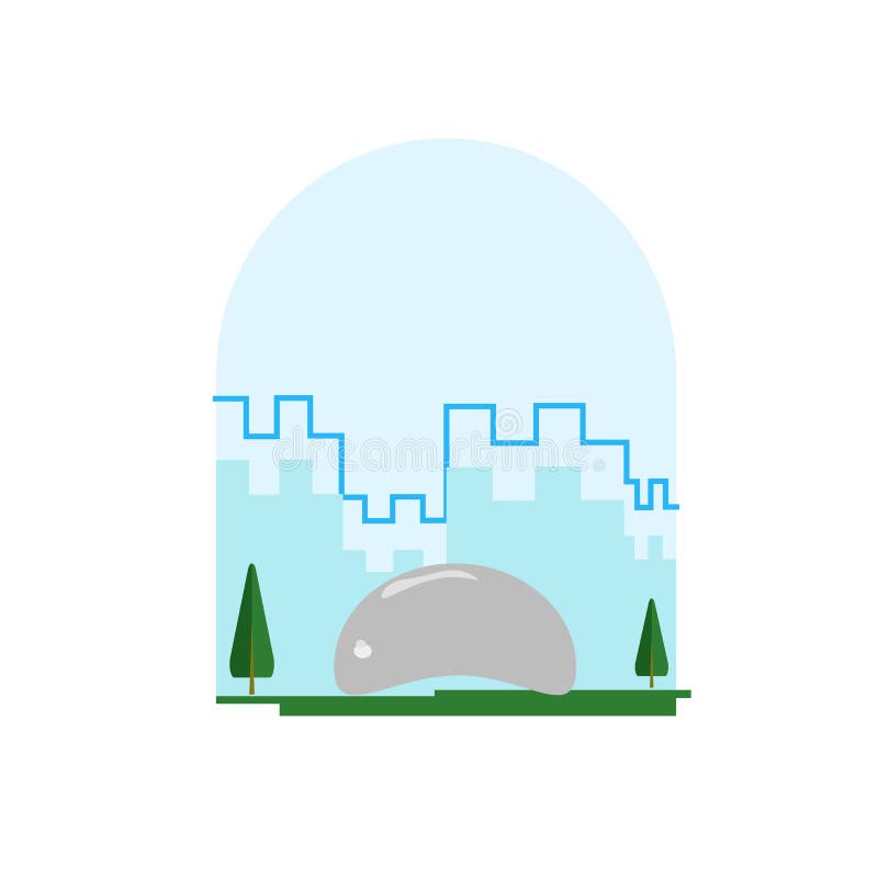 Cloud Gate Icon Vector Sign and Symbol Isolated on White Background ...