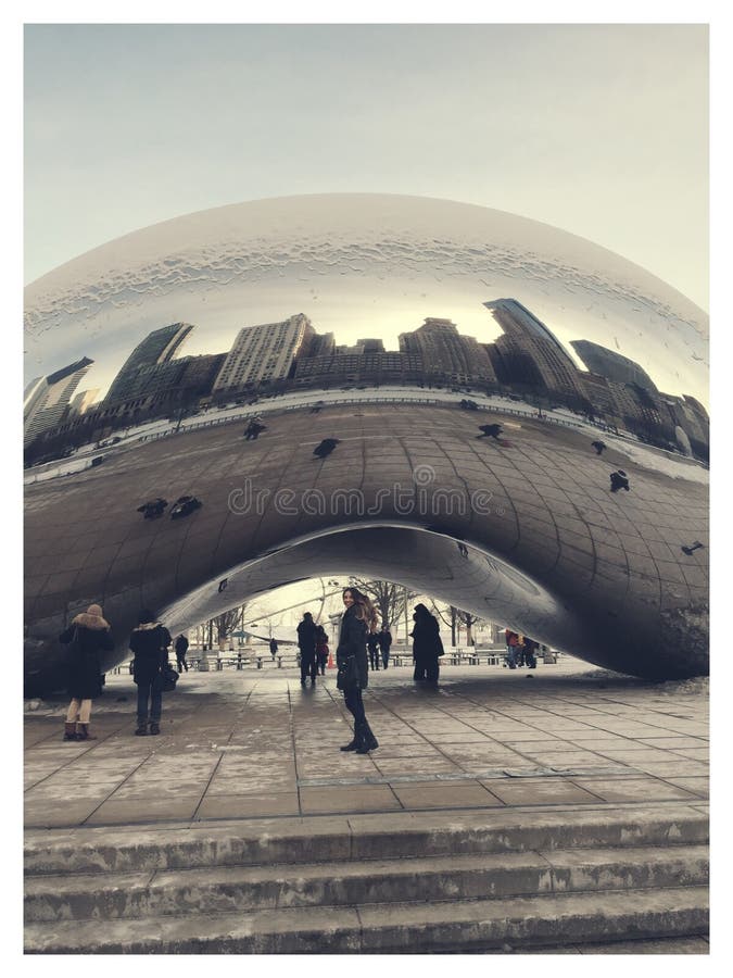 Cloud Gate editorial image. Image of winter, city, gate - 50795435